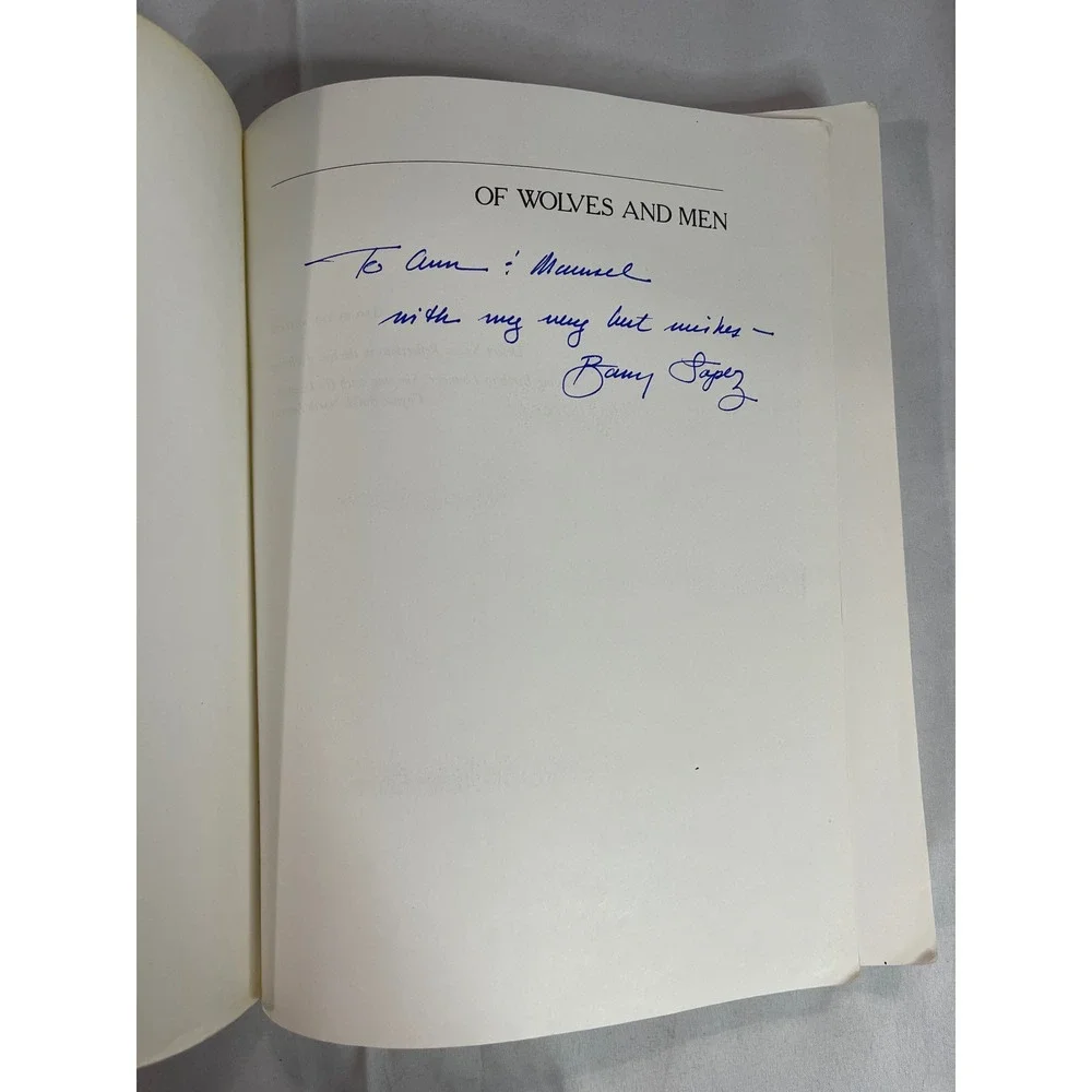 Accents | Of Wolves And Men Barry Lopez Signed Paperback Natural ...